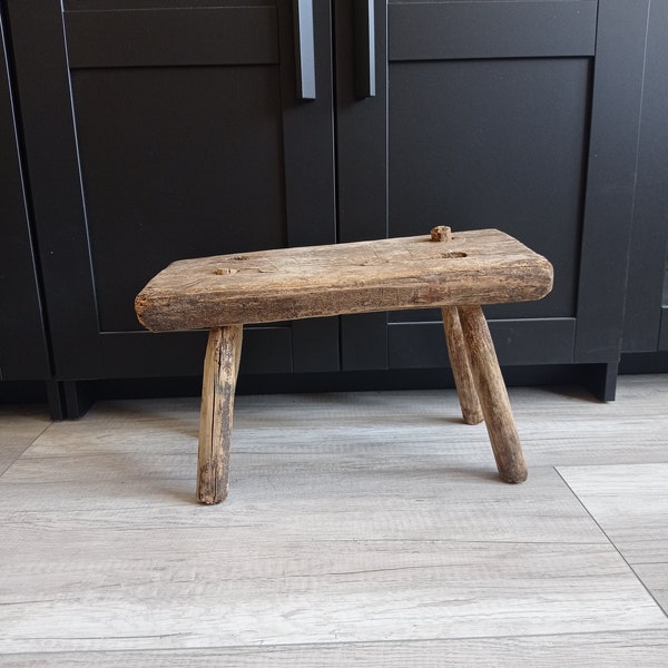 Old Wooden Stool - Etsy
