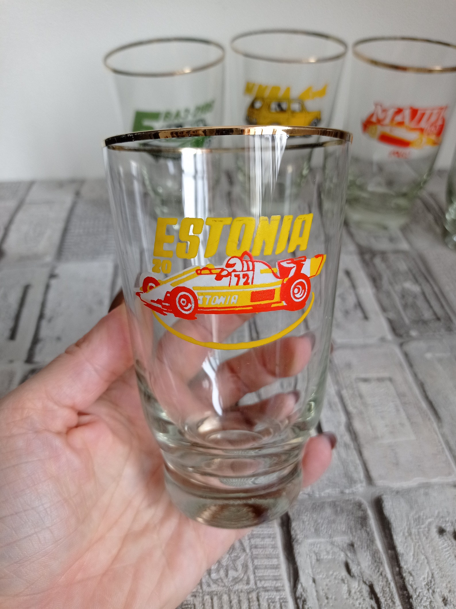 Rare Vintage Drinking Glasses Drinking Glasses With Soviet - Etsy