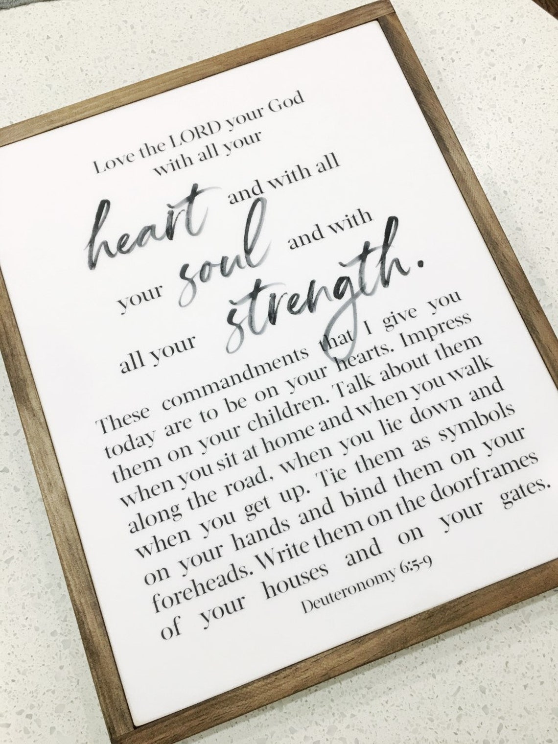 Bible Verse Printable, Deuteronomy 6:5-9, Shema, Love the Lord Your God ...