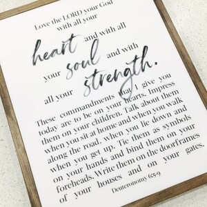 Bible Verse Printable, Deuteronomy 6:5-9, Shema, Love the Lord Your God ...