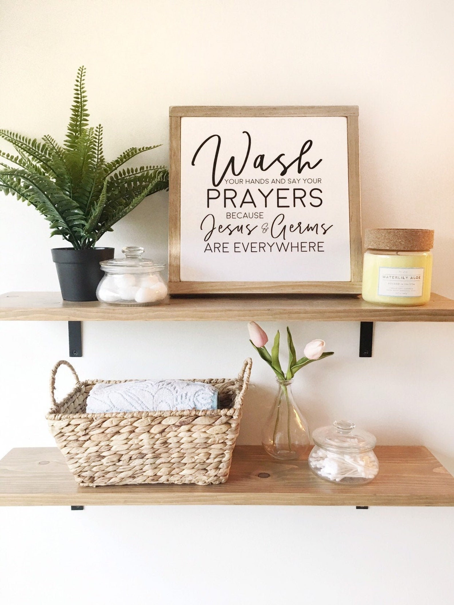 Bathroom Printable; Wash Your Hands, Say Your Prayers, Jesus and Germs ...