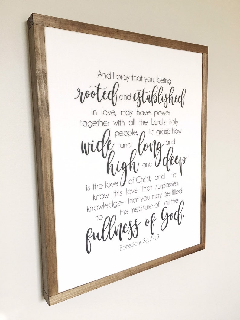 Bible Verse Printable, Ephesians 3:17-19, Fullness of God, Bible Verse ...