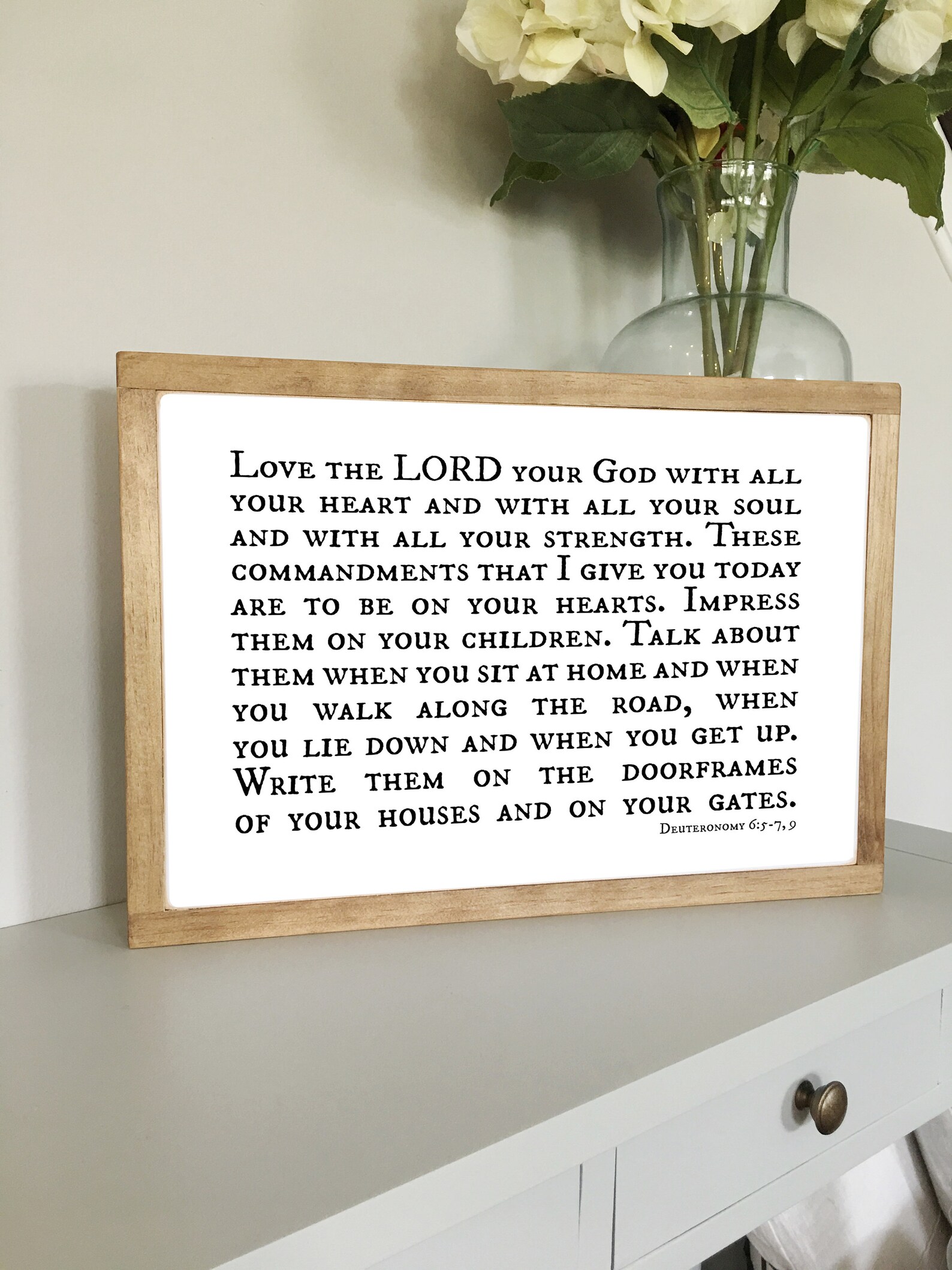 Bible Verse Printable, Deuteronomy 6:5-7 9, Shema, Love the Lord Your ...