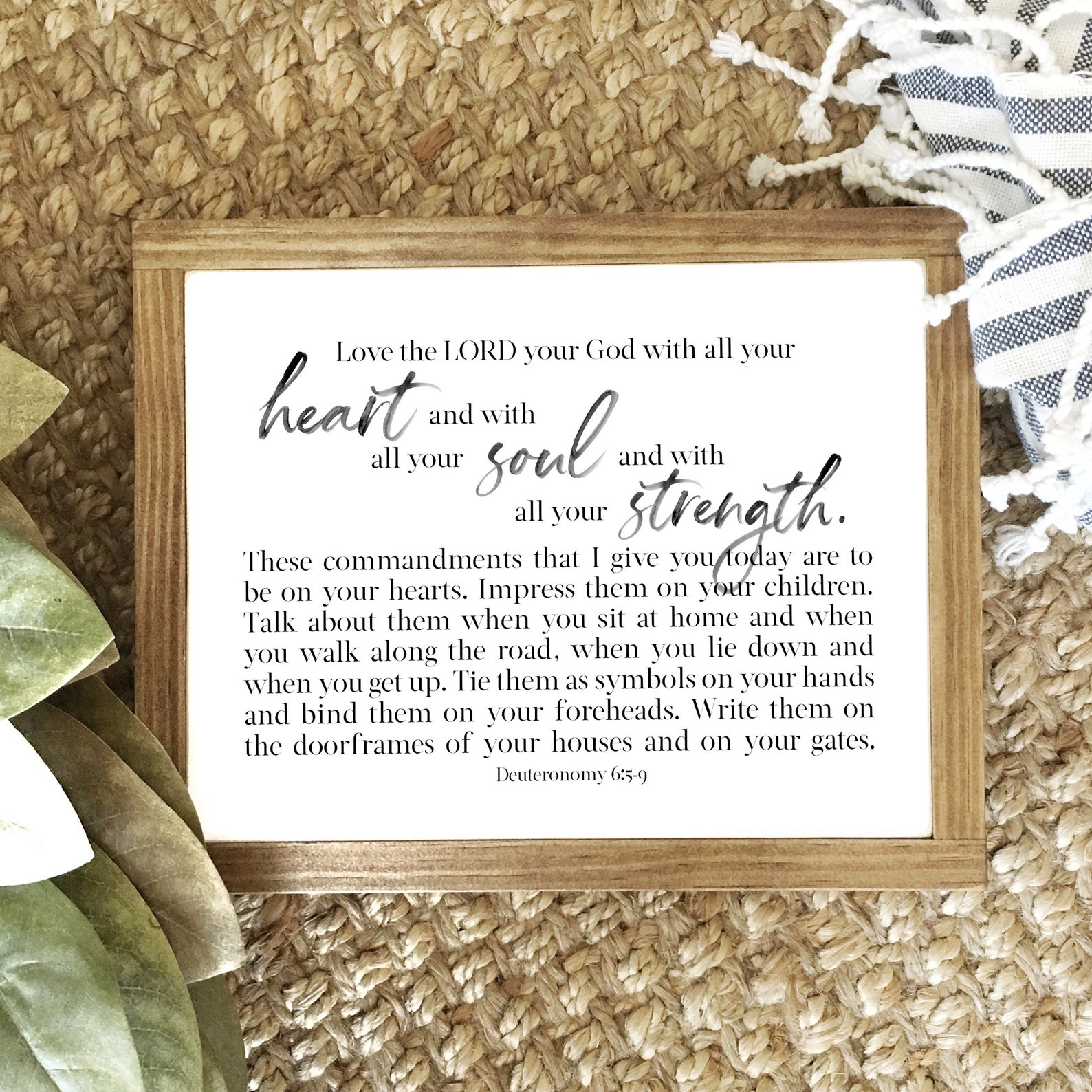 Bible Verse Printable Deuteronomy 6:5-9 NIV Shema Love the - Etsy New ...