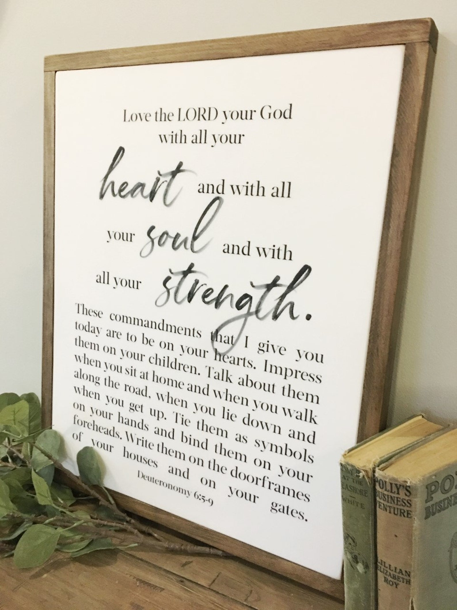 Bible Verse Printable, Deuteronomy 6:5-9, Shema, Love the Lord Your God ...