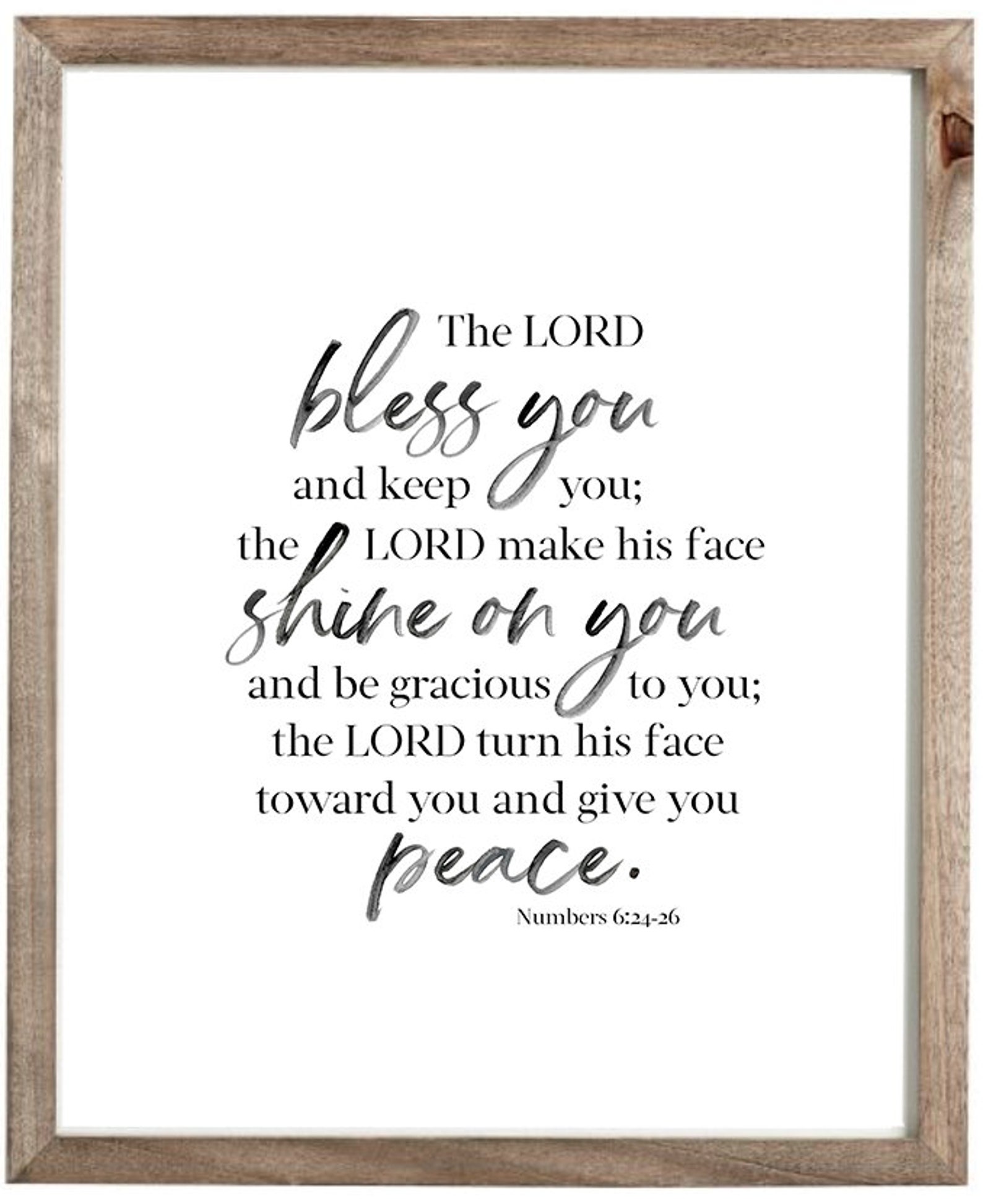 Bible Verse Printable, Numbers 6:24-26, the Lord Bless You, Bible Verse ...