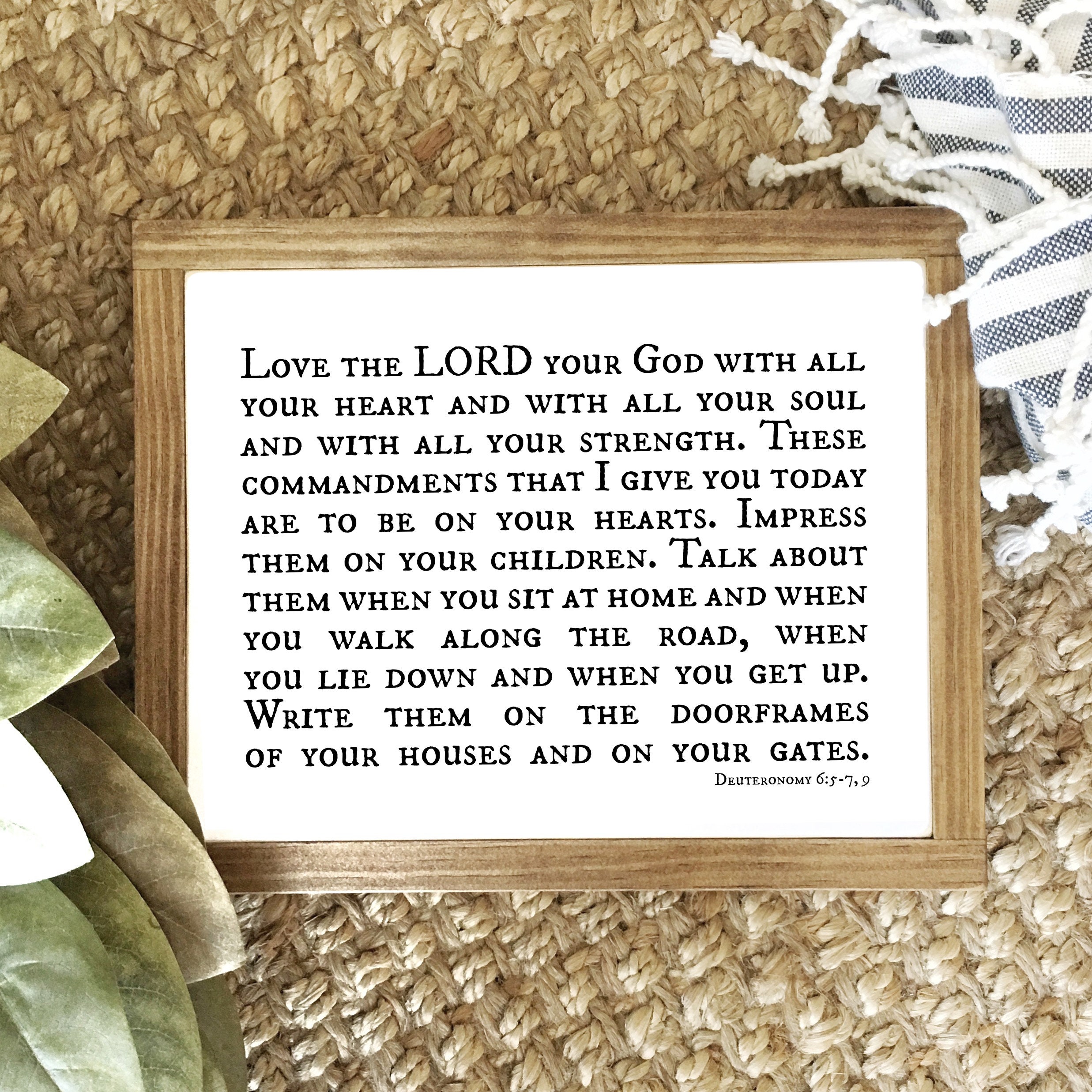 Bible Verse Printable, Deuteronomy 6:5-7 9, Shema, Love the Lord Your ...