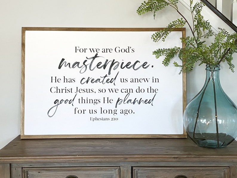 Bible Verse Printable Ephesians 2:10 God's Masterpiece | Etsy
