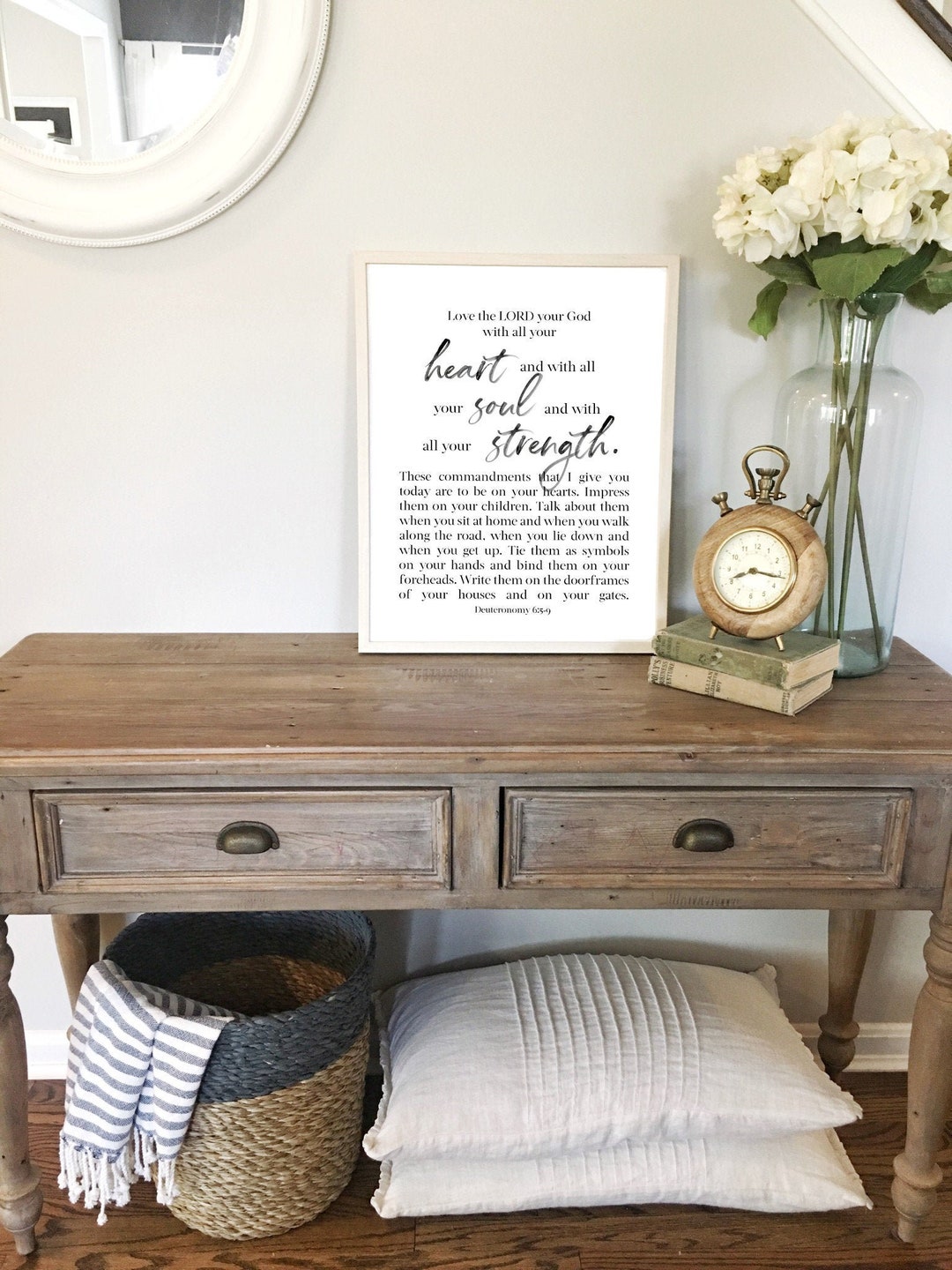 Bible Verse Printable, Deuteronomy 6:5-9, Shema, Love the Lord Your God ...