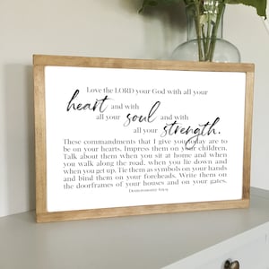 Bible Verse Printable, Deuteronomy 6:5-9 NIV, Shema, Love the Lord Your ...