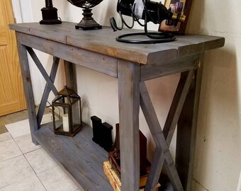Rustic entry table | Etsy