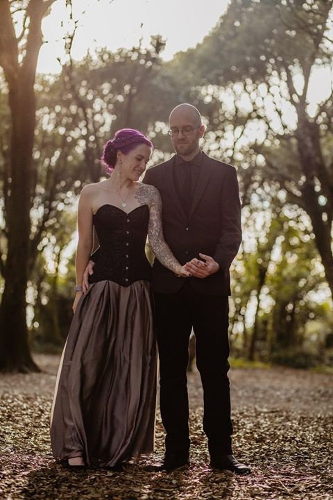 Gothic Wedding Dress With Corset Bodice - Alternative Bridal Gown - Etsy