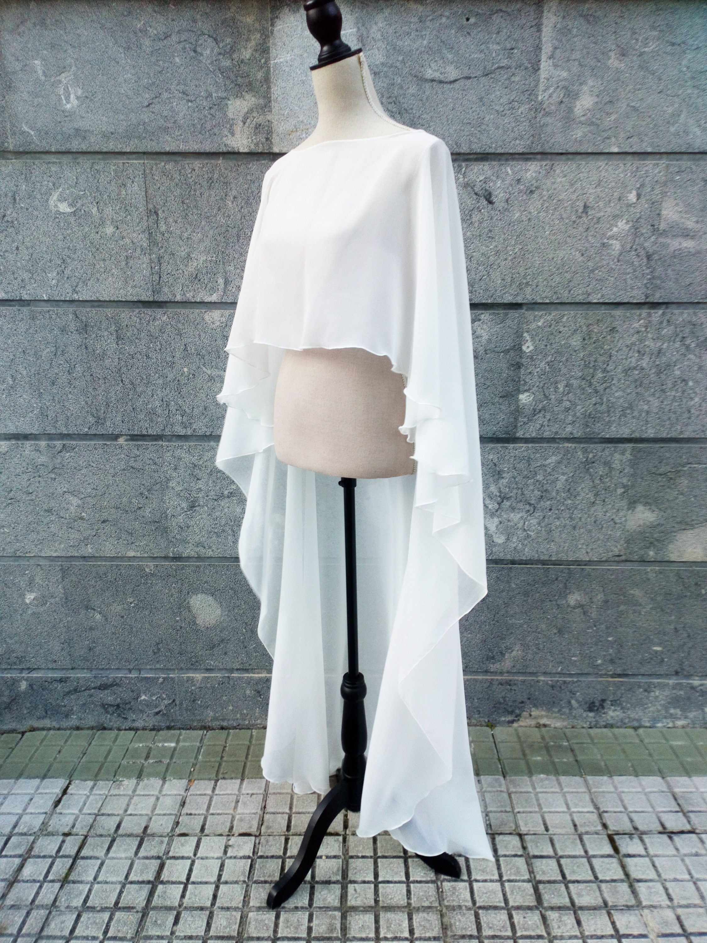 Dramatic High-low Cape for Bride Floor Length Bridal Cover - Etsy