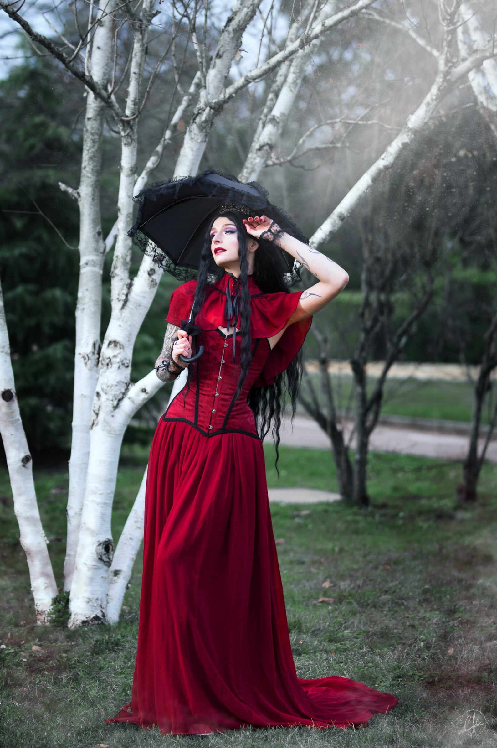 Vampire Masquerade Ball Gown - Burgundy Goth Dress for Halloween - Etsy