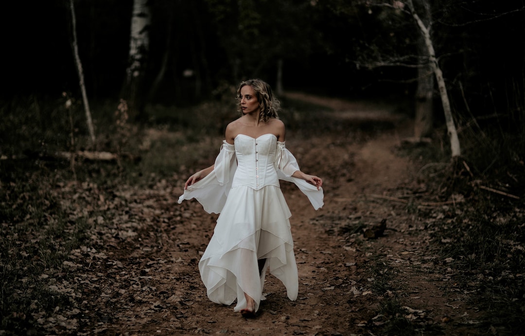 Faerie Flowy Dress With Corset, Fairytale Gown for Renfest, Ever After ...