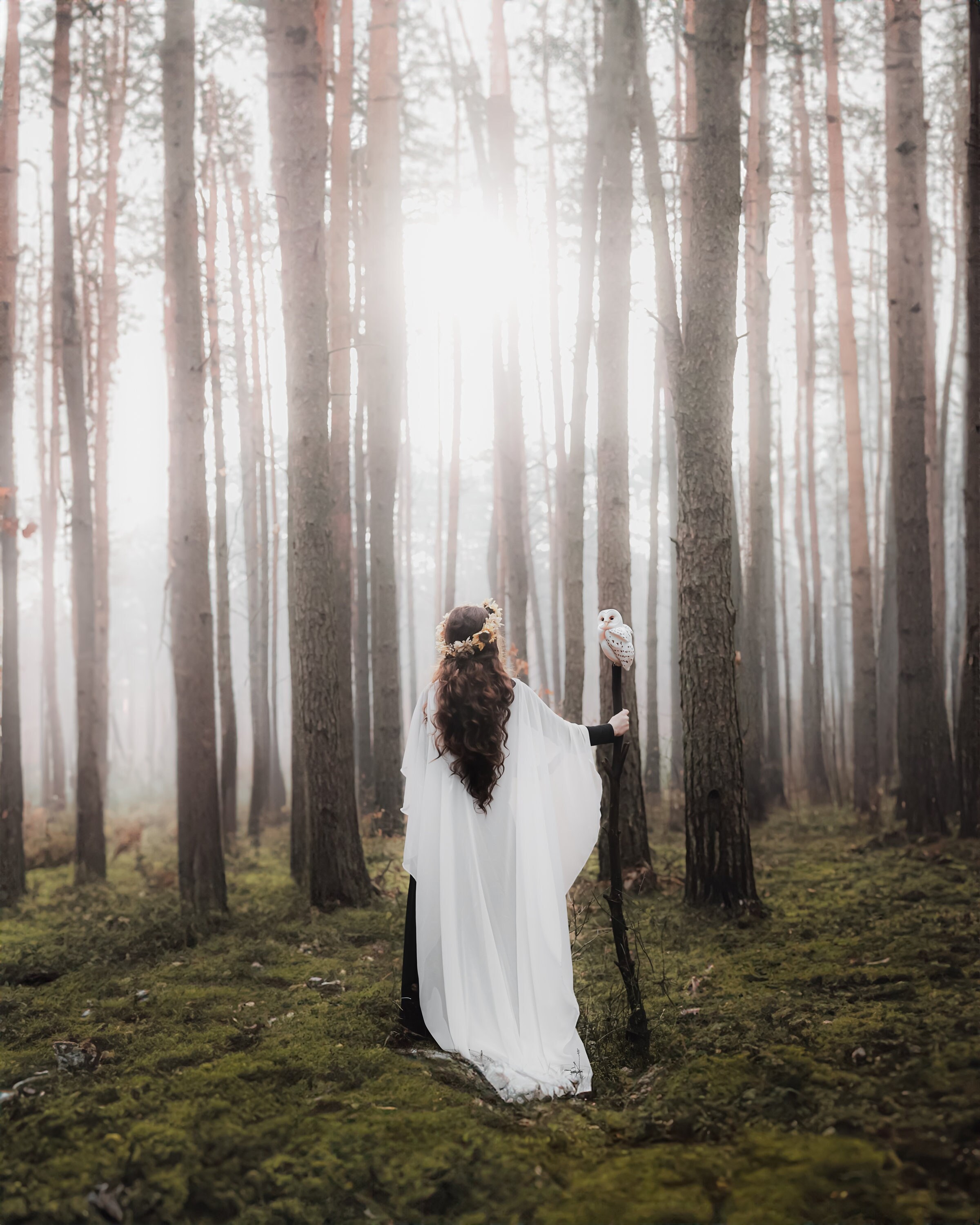 Fairycore Chiffon Cape Fantasy Shoulder Cloak White Draped Overlay ...