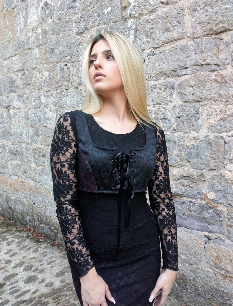 Gothic Corset Vest Pagan Witch Corset Dark Fantasy Larp - Etsy
