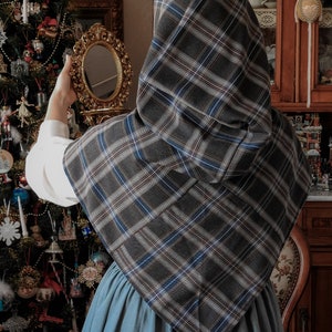 Victorian Capelet Plaid Shoulder Wrap Historical Christmas Look ...