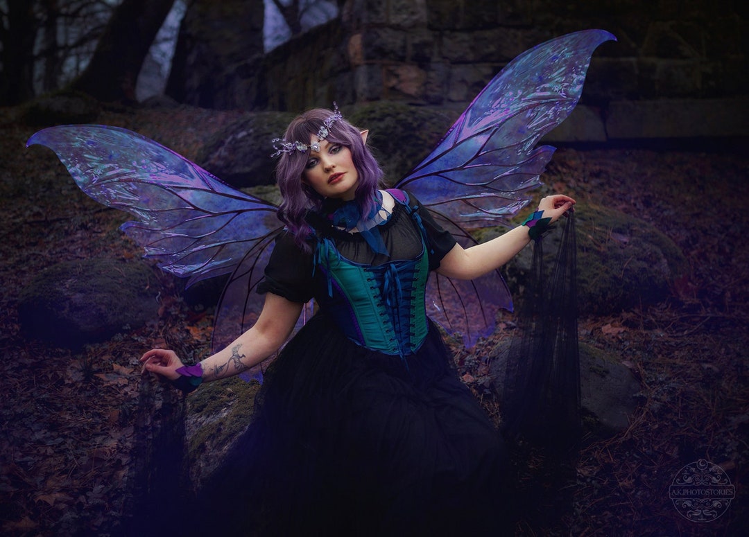 Dark Fairytale Ball Gown, Goth Fae Costume, Gothic Fairy Dress, Fantasy ...