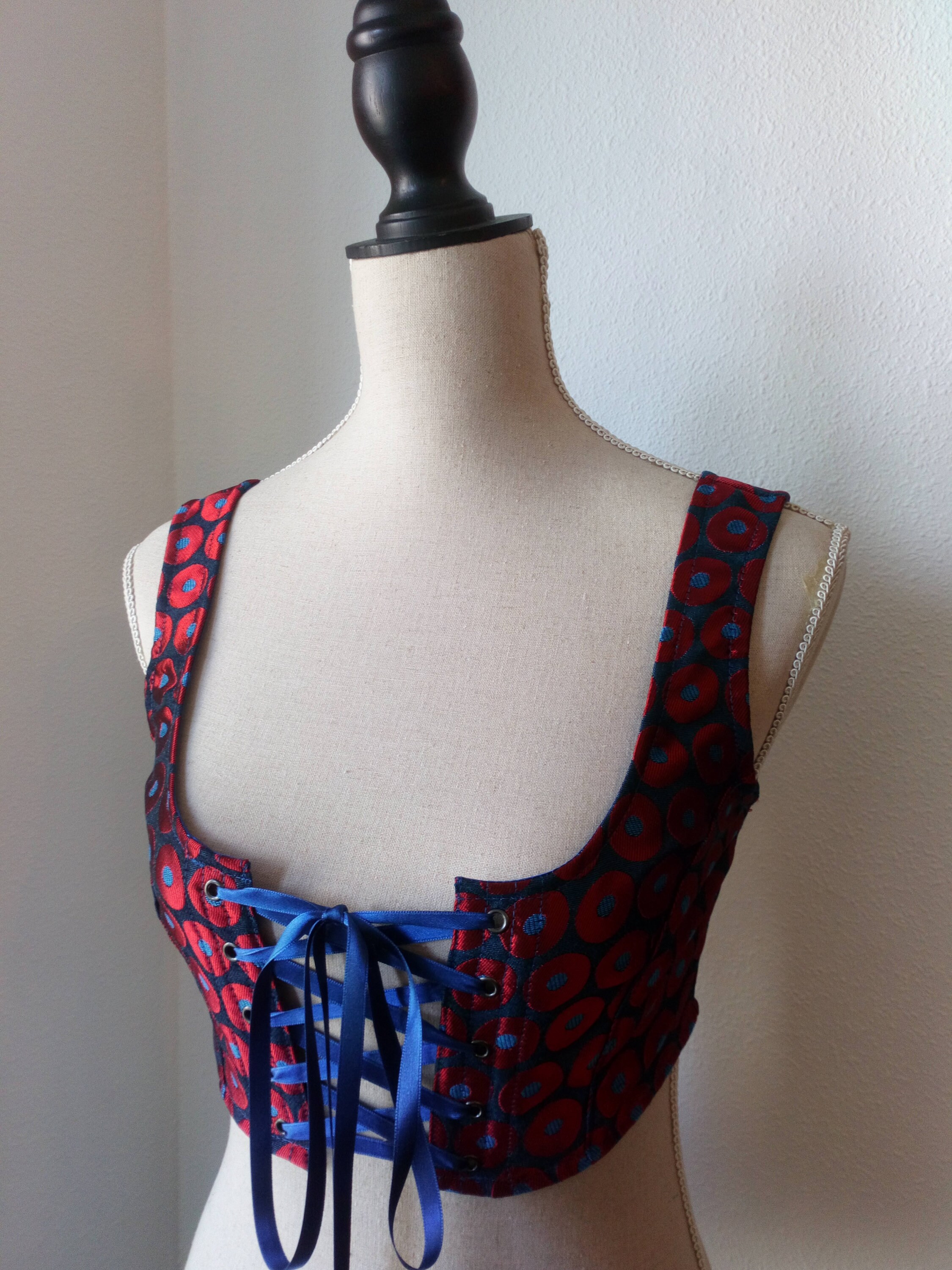 Regency Stays Corset, Short Renaissance Vest, Overbust Corset With ...