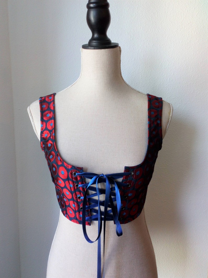 Regency Stays Corset, Short Renaissance Vest, Overbust Corset With ...