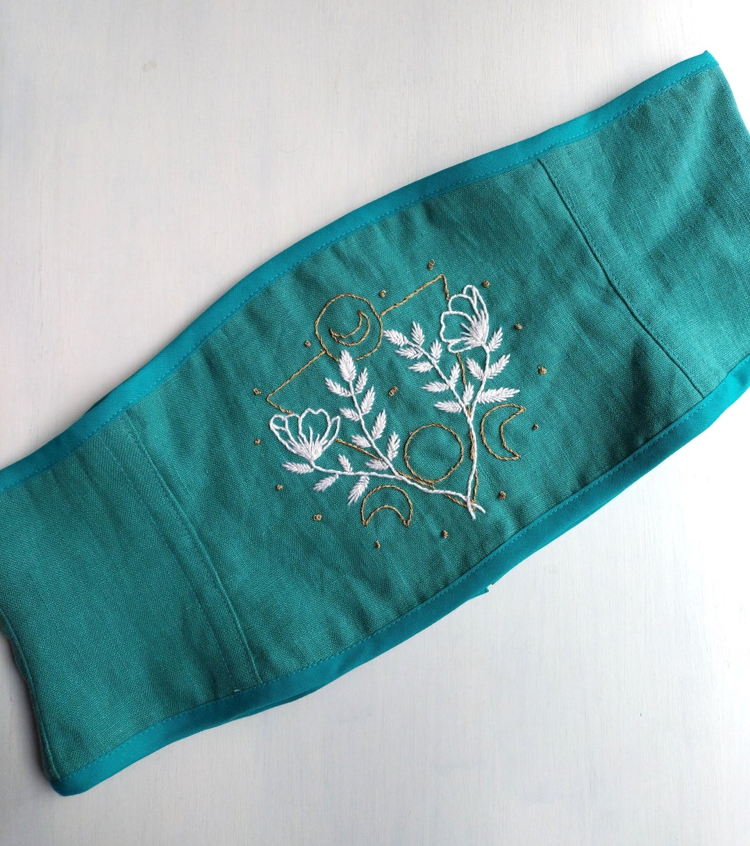Nature-inspired Waist Belt With Hand Embroidery Detail - Cottagecore ...