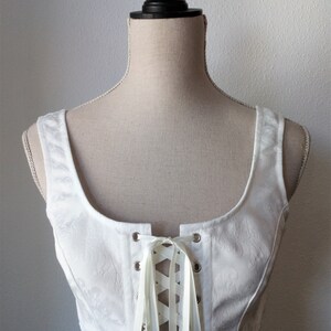 Regency Short Stays, Historical Undergarments, White Brocade Regency ...