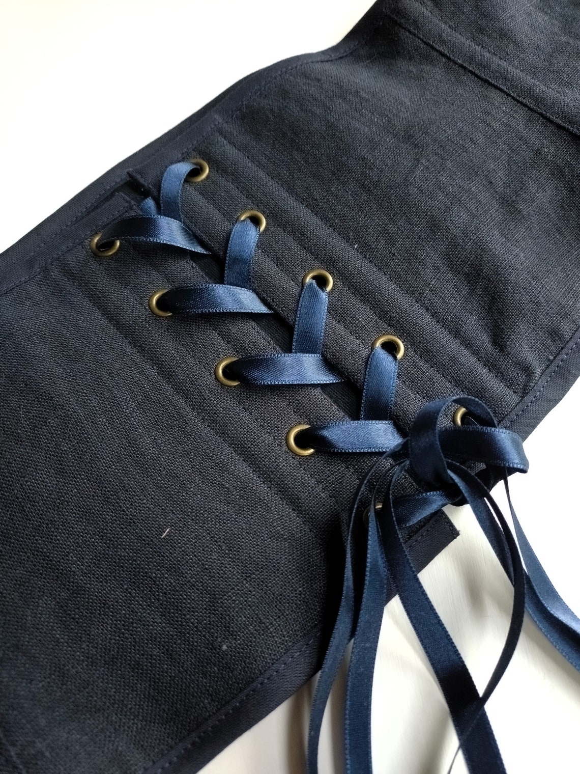 READY to SHIP Night Blue Corset Belt Moon Embroidery Witchcore Waist ...