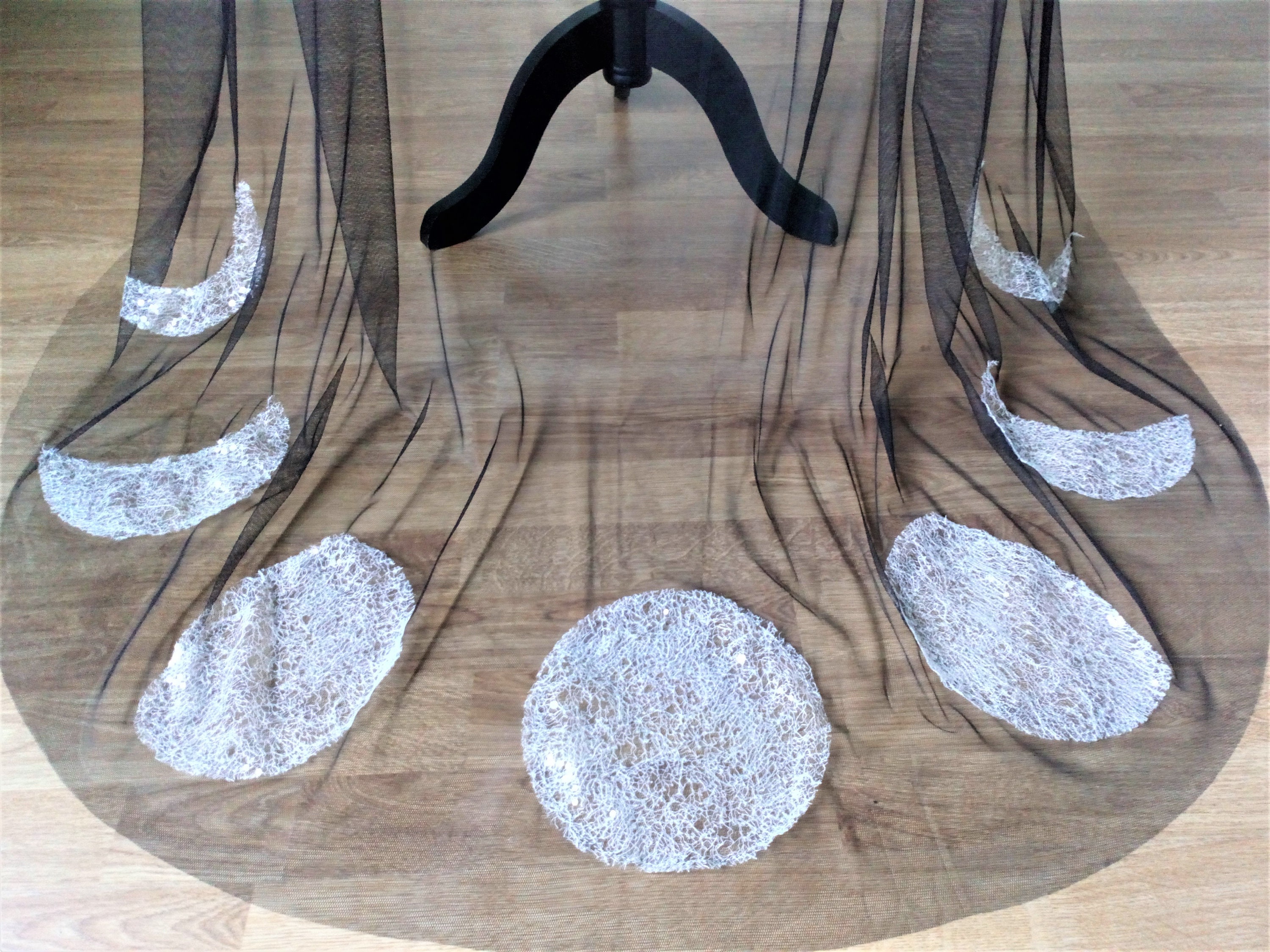 Moon Phases Cloak Black Wedding Cloak Witchy Cloak Black | Etsy UK