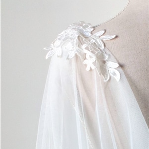 Wedding Cape Veil, Viking Wedding, Pagan Wedding Dress Cape, Natural ...