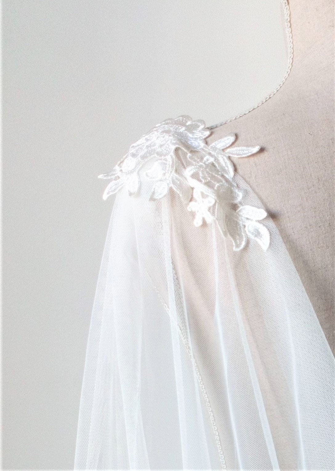 Wedding Cape Veil, Viking Wedding, Pagan Wedding Dress Cape, Natural ...