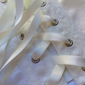 Regency Short Stays, Historical Undergarments, White Brocade Regency ...