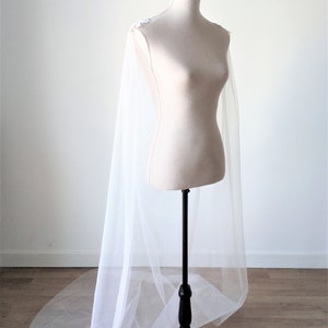 Wedding Cape Veil, Viking Wedding, Pagan Wedding Dress Cape, Natural ...