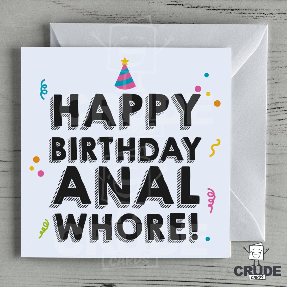 Happy Birthday Anal Whore Card Crude Funny Rude | Etsy