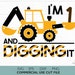 Construction SVG I'm 1 and Digging It Boys Birthday | Etsy