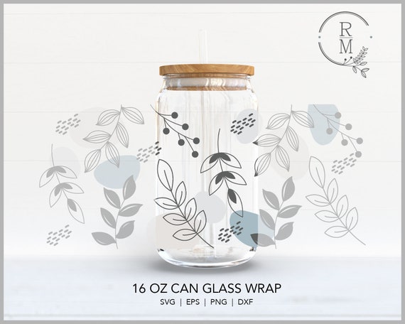 Can Glass SVG 16oz ABSTRACT ART Seamless 16 Oz Libbey - Etsy