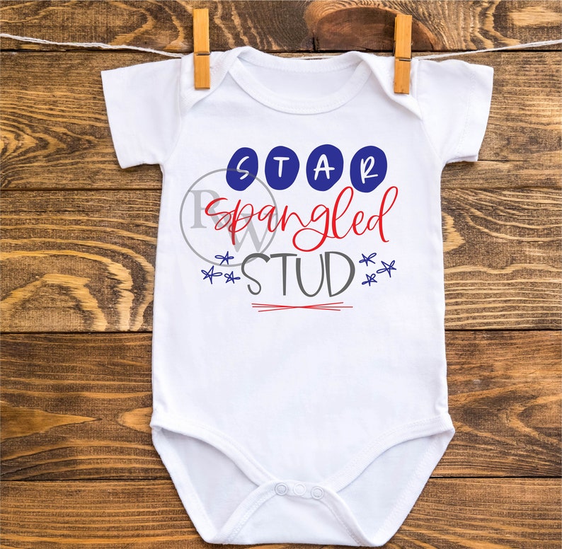 Star Spangled Stud SVG Patriotic Baby Stars and Stripes - Etsy