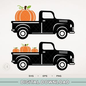 Fall Autumn Truck - Farm Truck SVG - Pumpkin Truck SVG- Thanksgiving ...