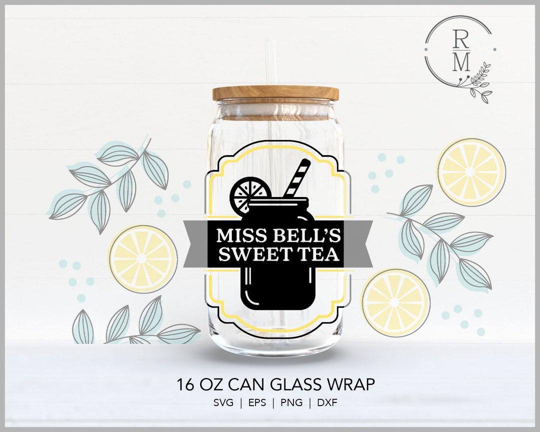 Libbey Glass SVG | SWEET TEA | Lemon Love Seamless Wrap - 16 Oz Libbey ...