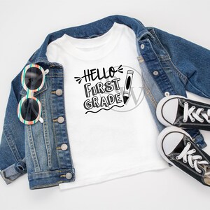 Back to School SVG - Hello First Grade - Tshirt Bundle - SVG Bundle ...