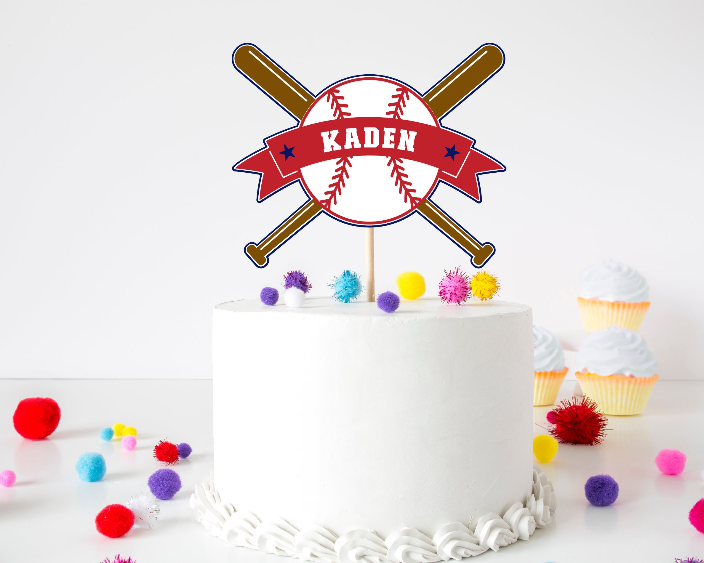 Baseball Birthday SVG Baseball Cake Topper Baseball - Etsy