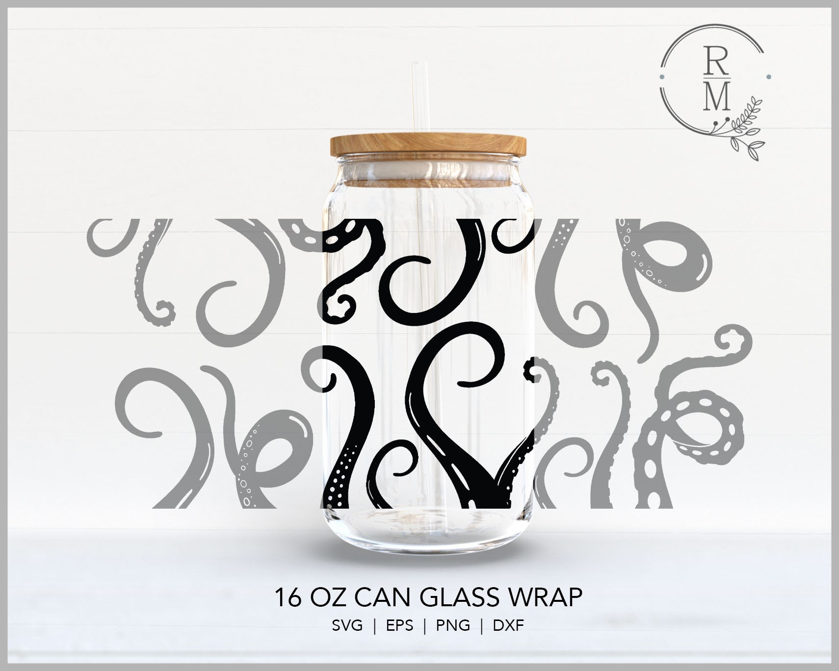 Octopus Libbey Beer Glass SVG Octopus SVG Seamless Wrap - Etsy