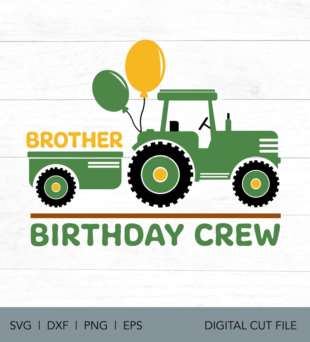 Tractor SVG - Farm Tractor Birthday - Farm Birthday Crew - Plow and ...