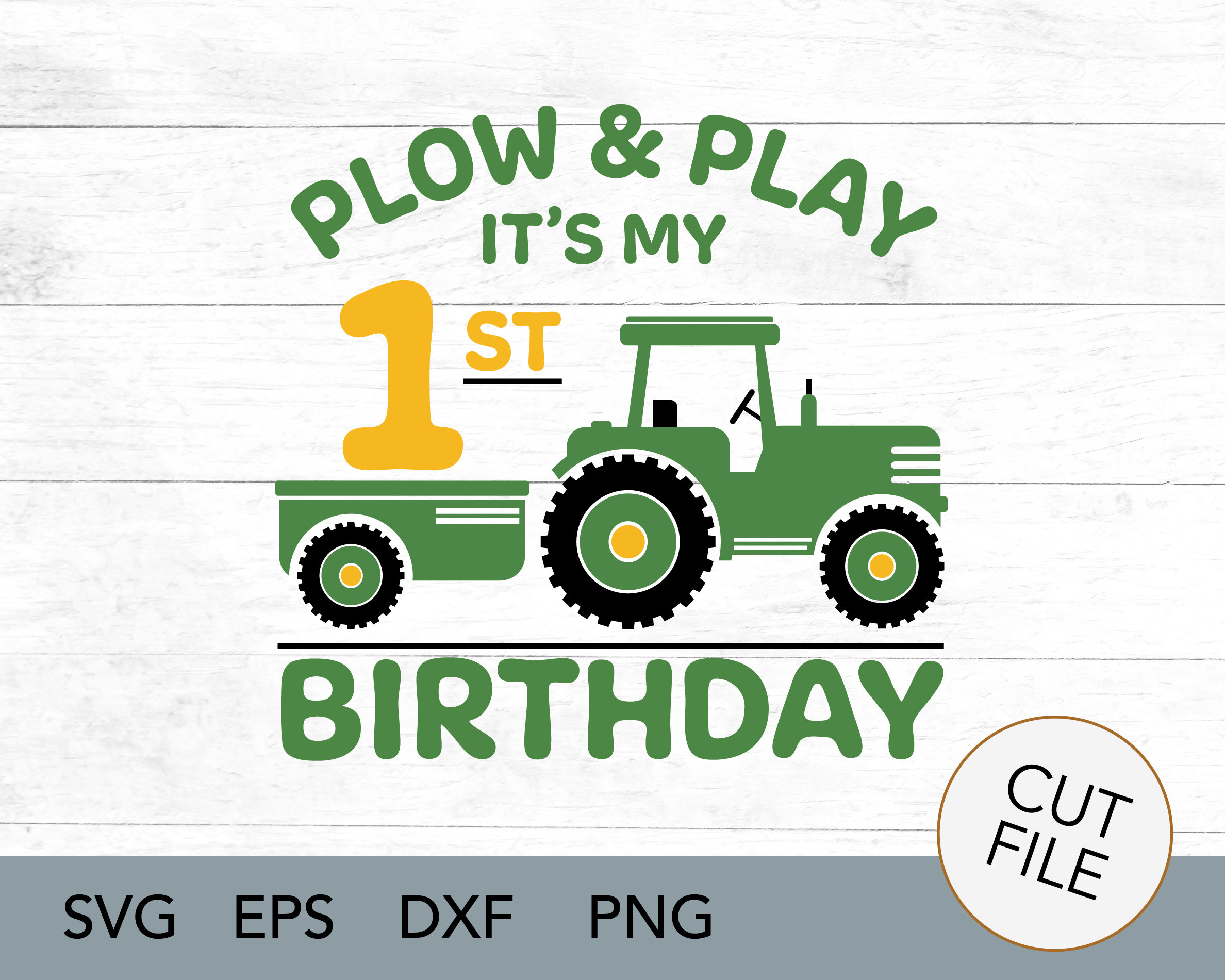 Tractor SVG Farm Tractor First Birthday Shirt Plow and - Etsy