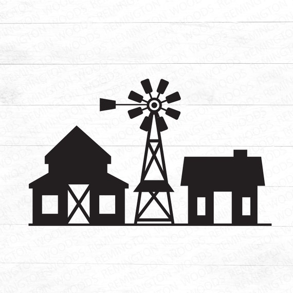 Farm House Silhouette