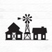 Farmhouse Silhouette SVG Bundle - Farmhouse - on the Farm - Windmill ...
