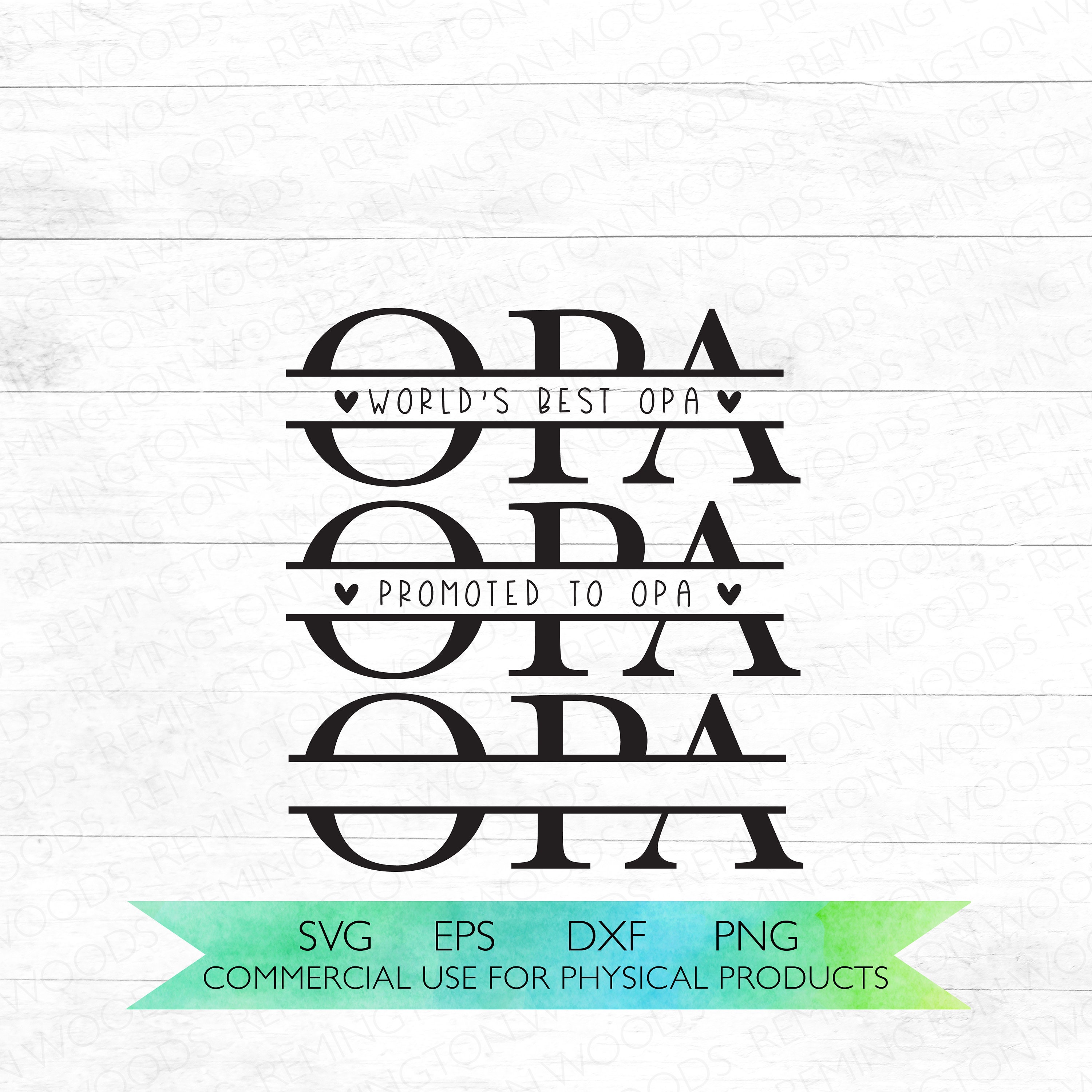 Opa SVG split monogram world's greatest opa promoted | Etsy