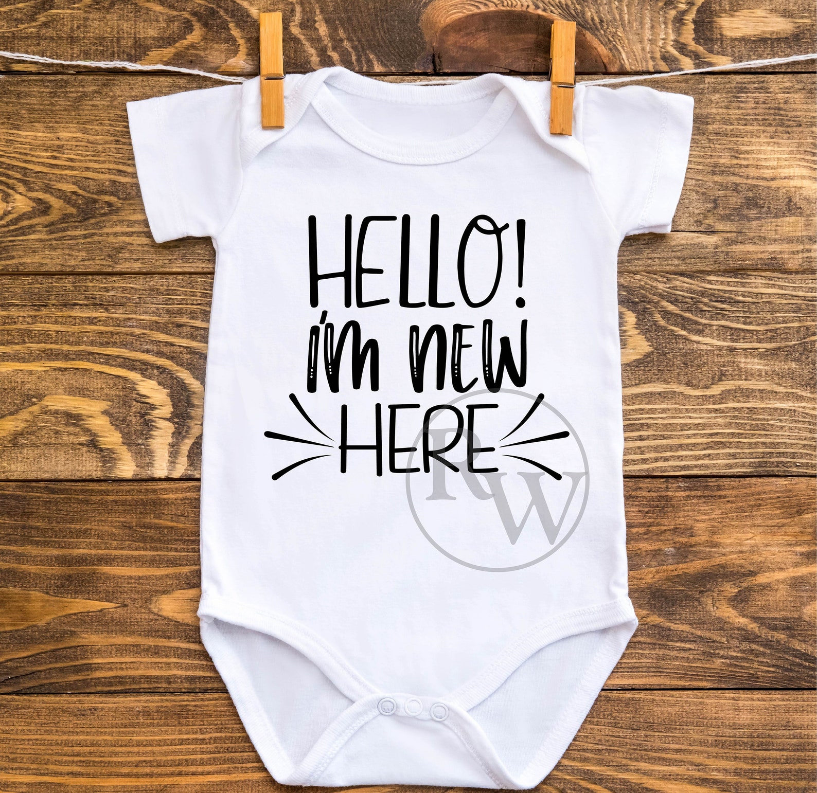 Hello I'm New Here SVG Baby Onsie New Addition - Etsy