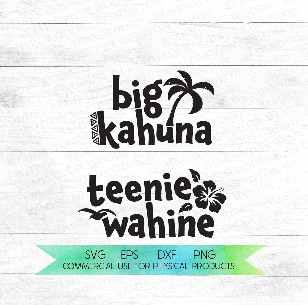Hawaiian SVG - Luau SVG - Big Kahuna - Teenie Wahine SVG - Palm Trees ...
