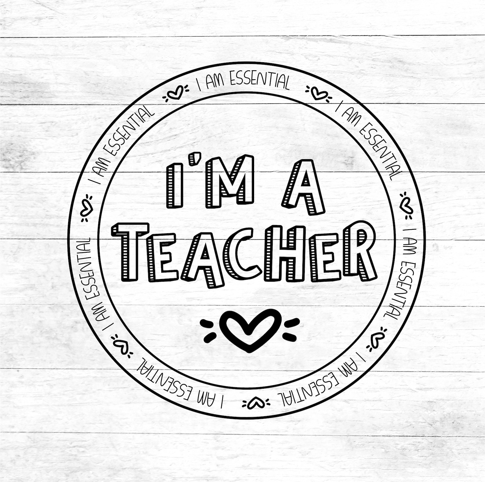 I'm a Teacher Essential Teacher SVG I Am Essential - Etsy